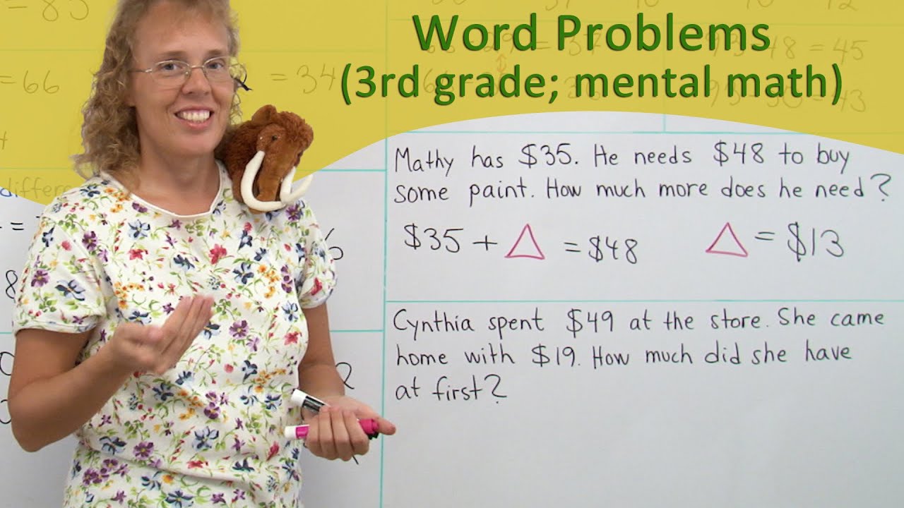 Write an addition or a subtraction with an unknown for word problems (3rd grade math)