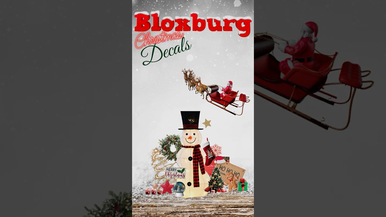 Bloxburg Christmas Decals with codes #bloxburgdecalcodes #bloxburgchristmas