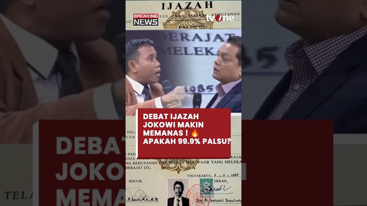 DEBAT IJAZAH MEMANAS! 🔥 Ahmad Khozinudin Sebut 5 Indikasi: Logo, Stempel, Foto, Font Palsu | tvOne