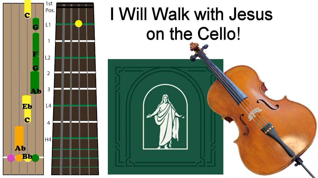 How to Play I Will Walk With Jesus on Cello (Tabs Tutorial)