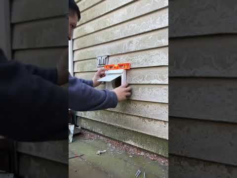 Start to finish - replacing an exterior dryer vent! #dryerventcleaning