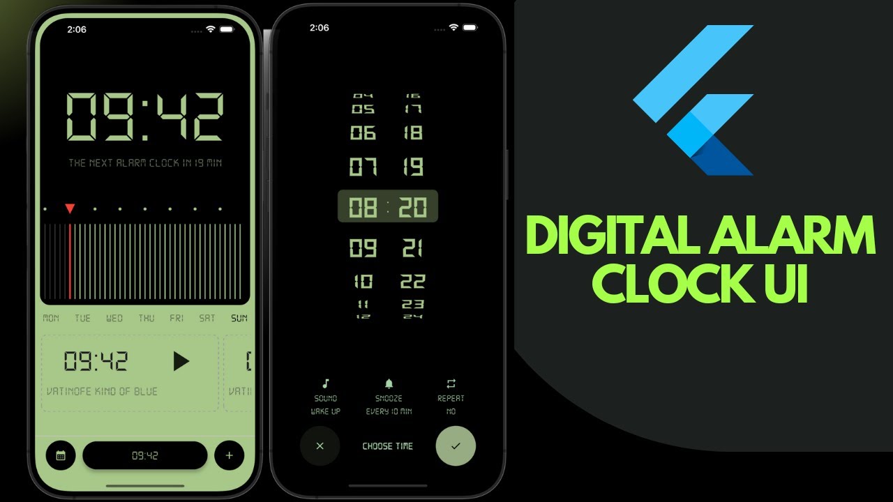 Build a Stunning Digital Alarm Clock UI in Flutter| Dribbble-Inspired Tutorial