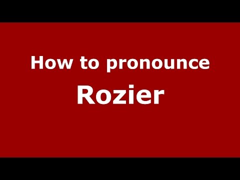 How to pronounce Rozier (Spanish/Argentina) - PronounceNames.com
