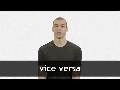 VICE VERSA definition in American English | Collins English Dictionary