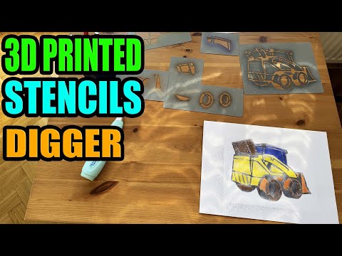 Free STL file Stencils - Digger 🎨 ・3D print model to download・Cults