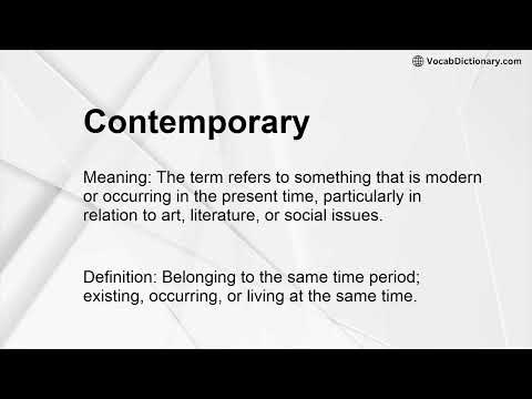 Contemporary Meaning