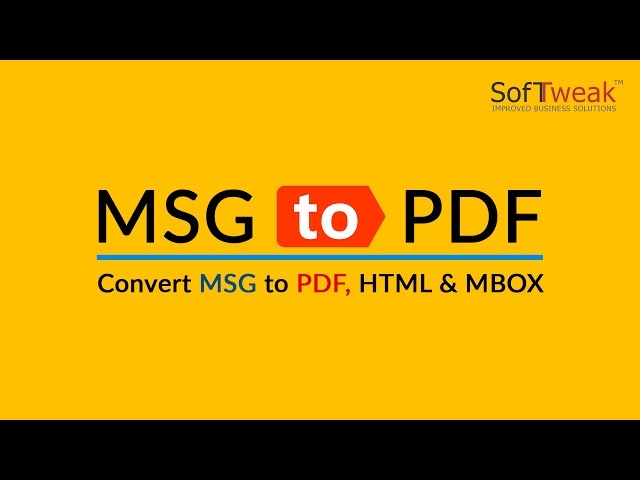 SoftTweak MSG to PDF Pricing, Reviews, & Features in 2022