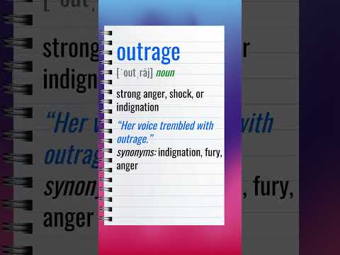 OUTRAGE (C1 Advanced) Learn English Vocabulary