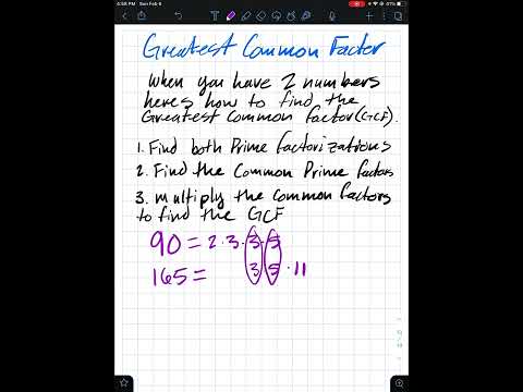 Greatest Common Factor