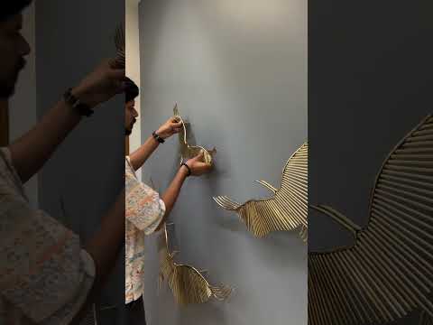 Metal Birds Wall Art Design idea, amazing woodwork #shorts #woodworking #furniture #design
