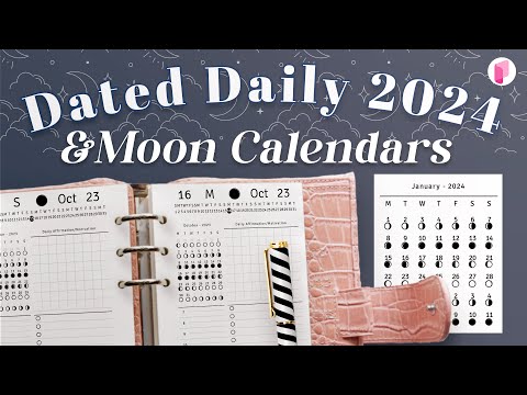 How to make Dated 2024 Daily Planner Printables with Moon Calendars