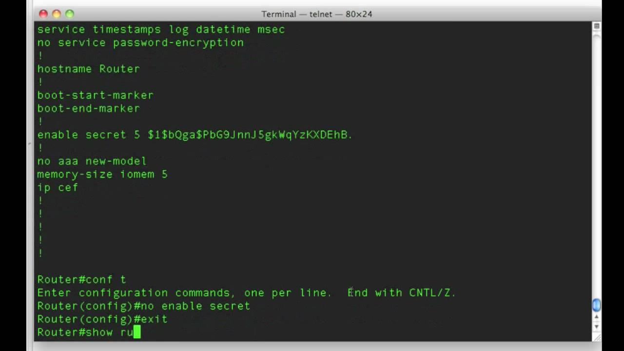 Basic Cisco Router Config Study 8 of 10