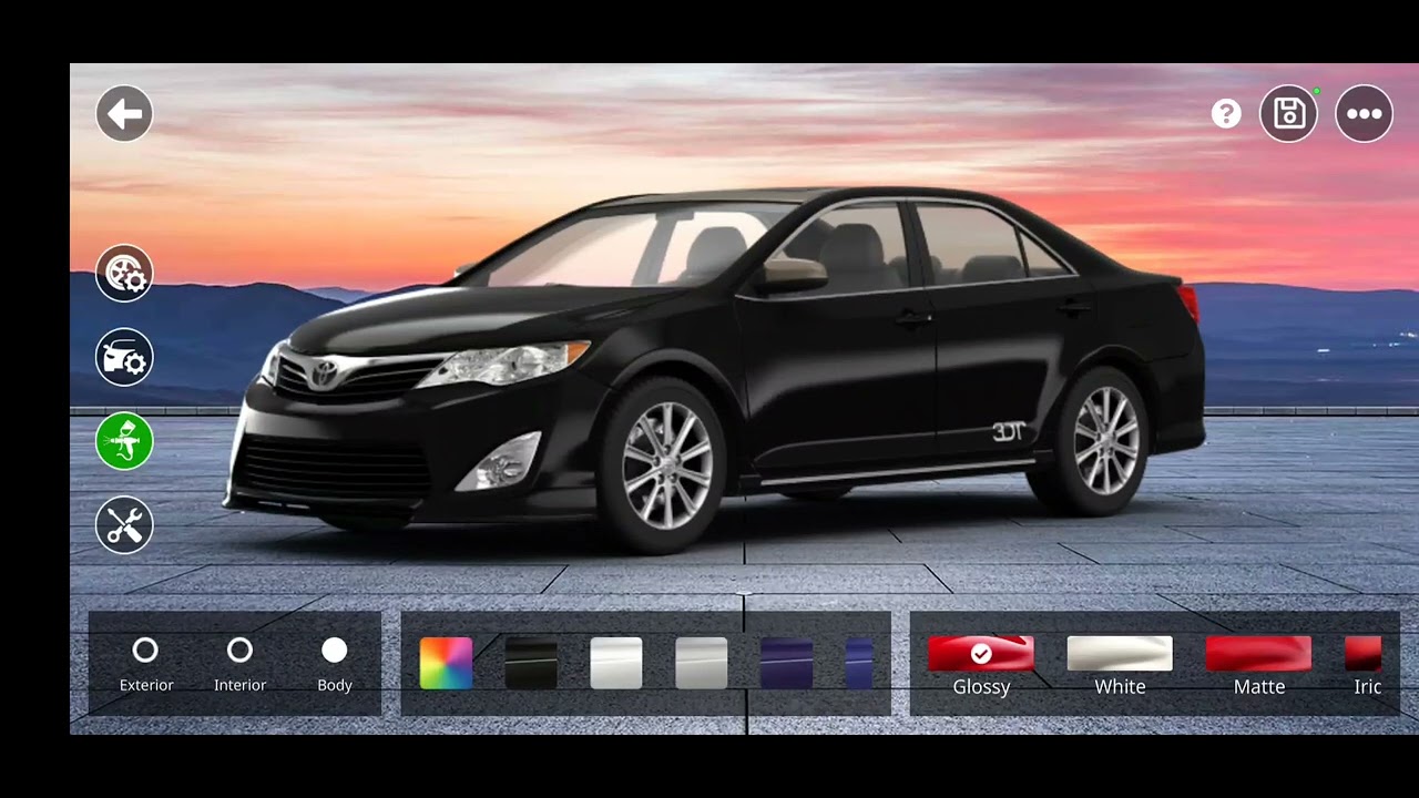 customize a Toyota camery on 3d tuning