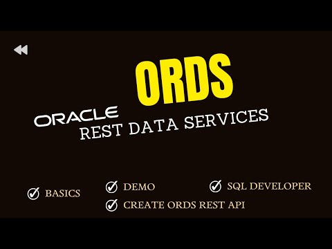 How to Create REST API for database table using ORDS Oracle REST Data ...