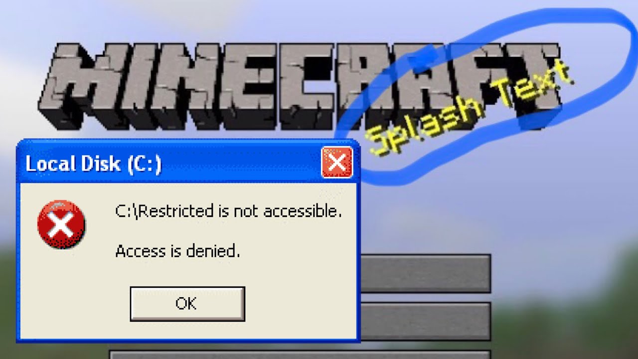 The Minecraft splash text that crashes your game