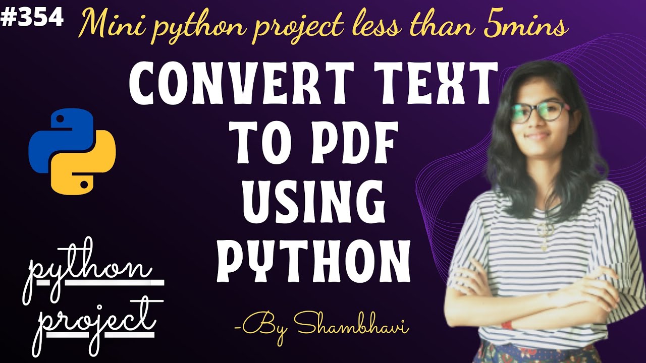 Convert any text to pdf using python | mini python project | python project | python code
