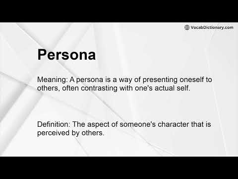 Persona Meaning