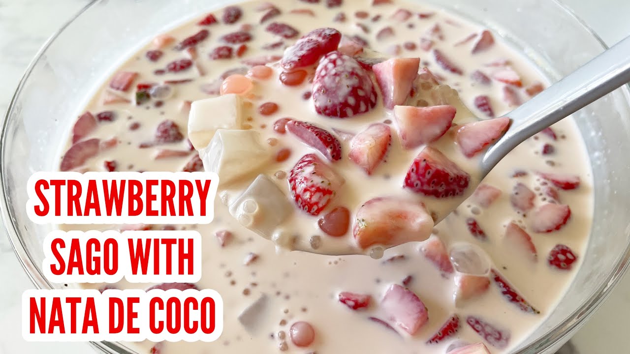 🍓STRAWBERRY SAGO with NATA DE COCO