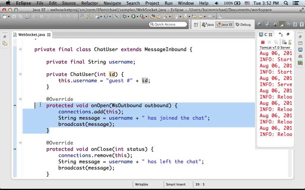 Java EE Support for WebSockets API Jump Start