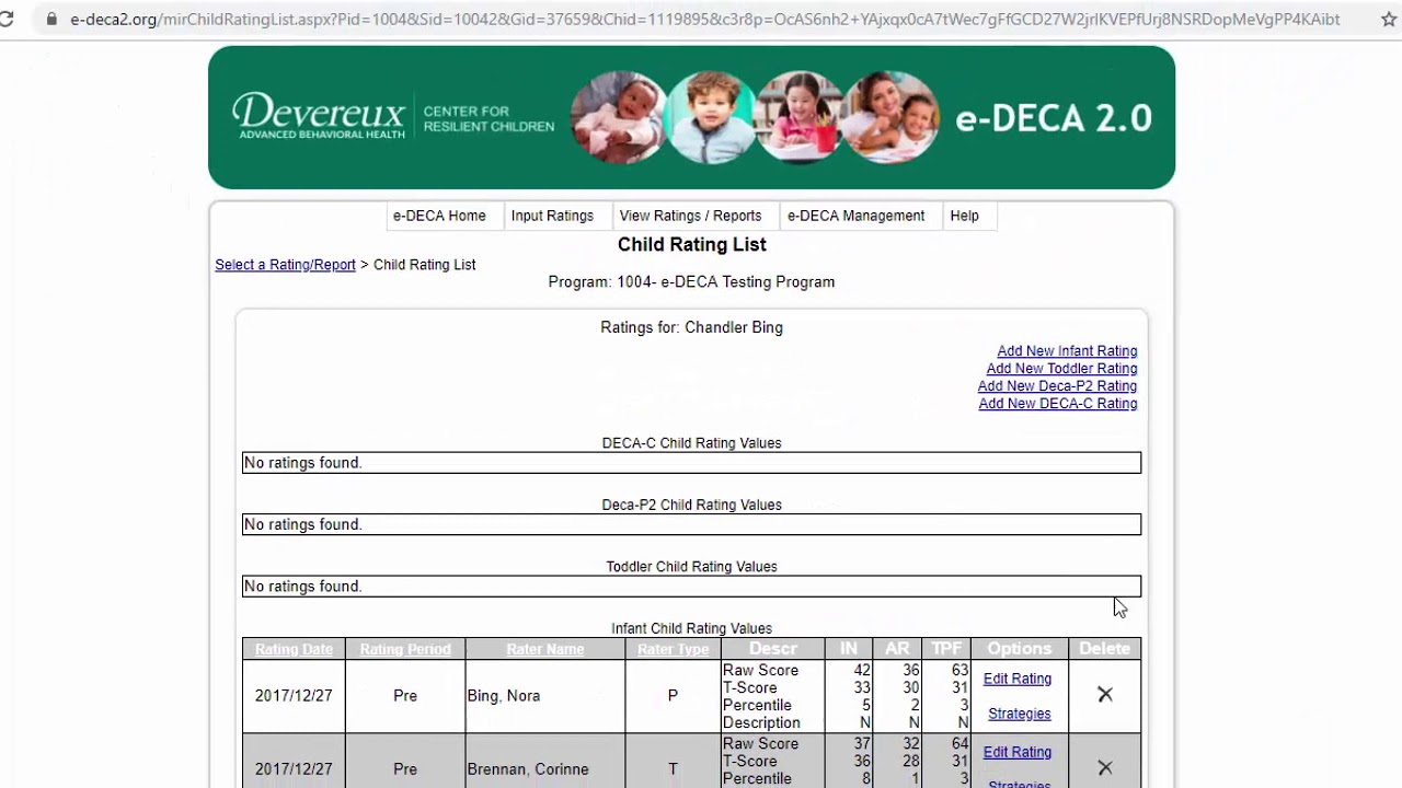 e-DECA: Viewing a Rating