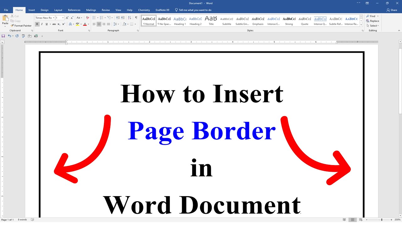 How to Insert Page Border in Word Document