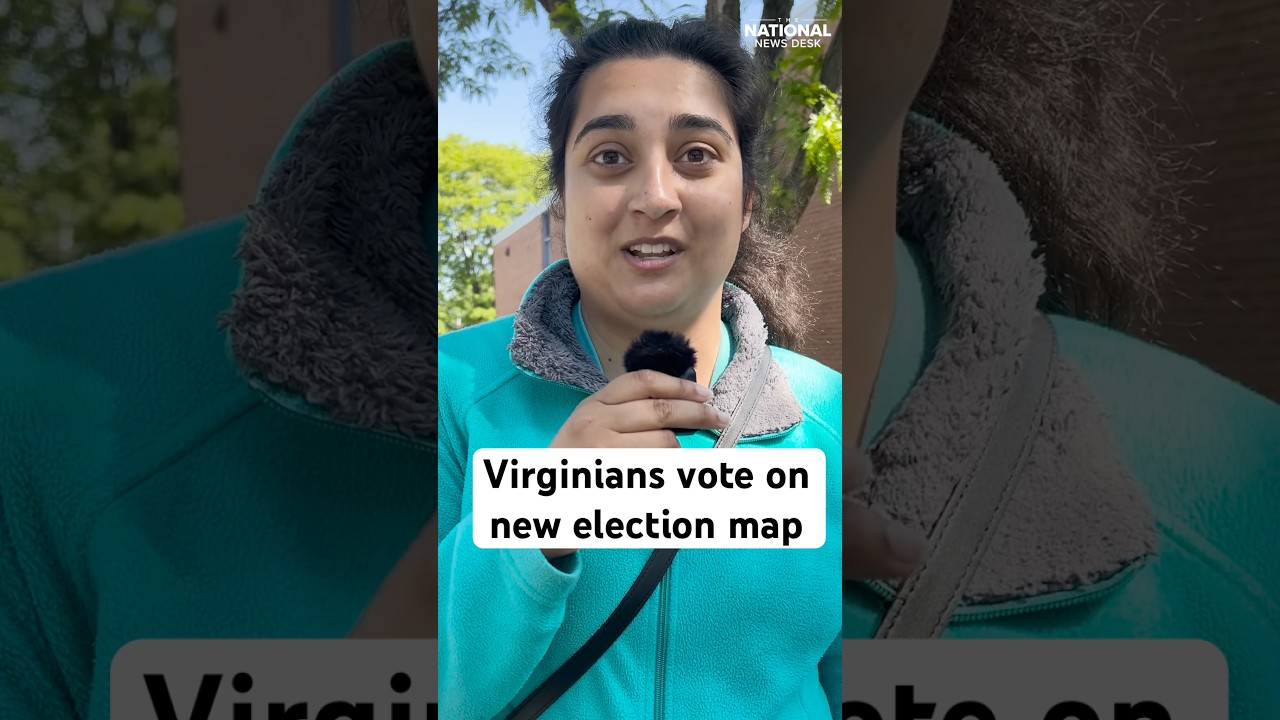 Virginians vote on new congressional map today #shorts #Virginia #elections  #midterms #Congress