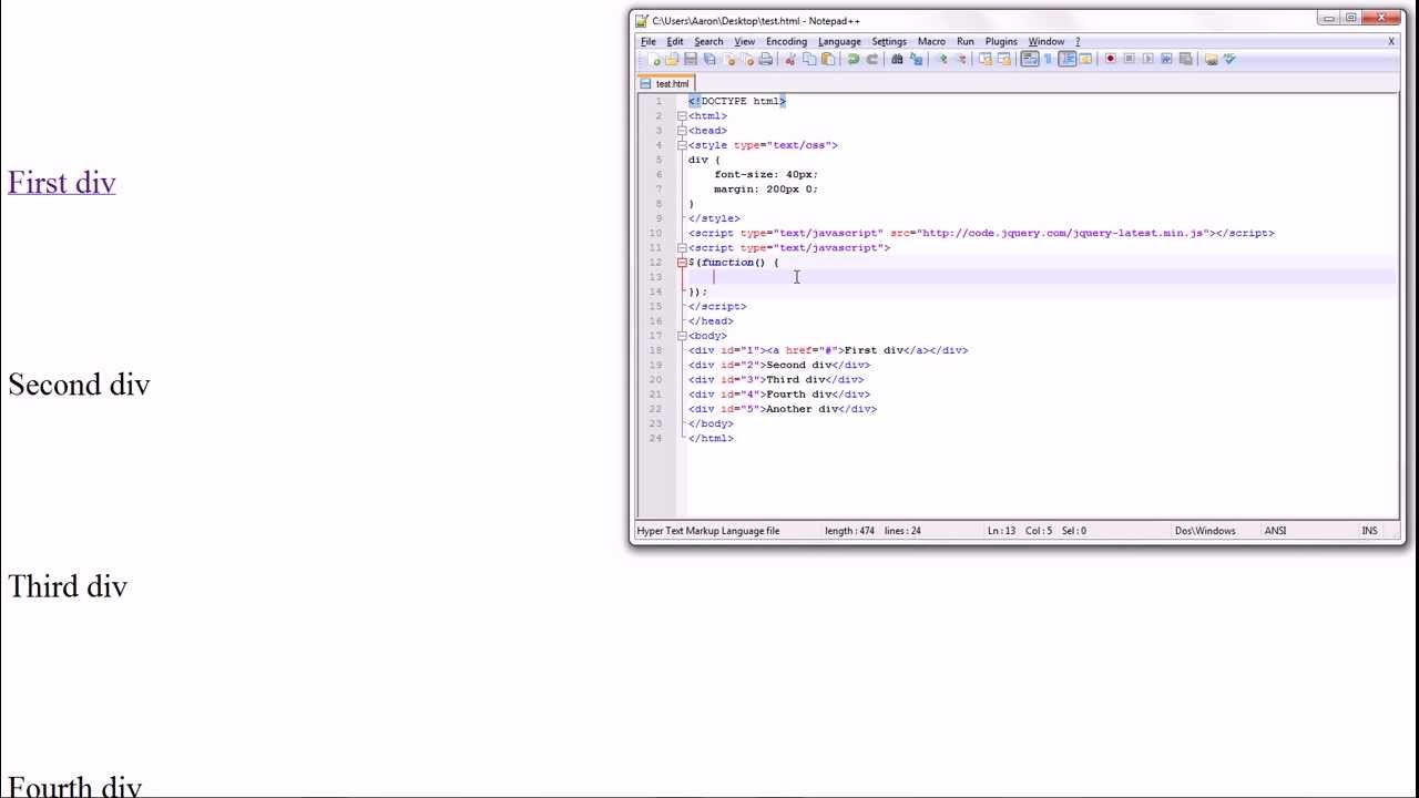 Animate scrolling without any plugins using jQuery
