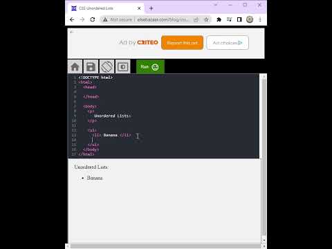 Style your Unordered List in CSS