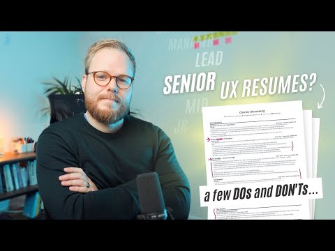 Senior UX Resume: DOs and DONT's