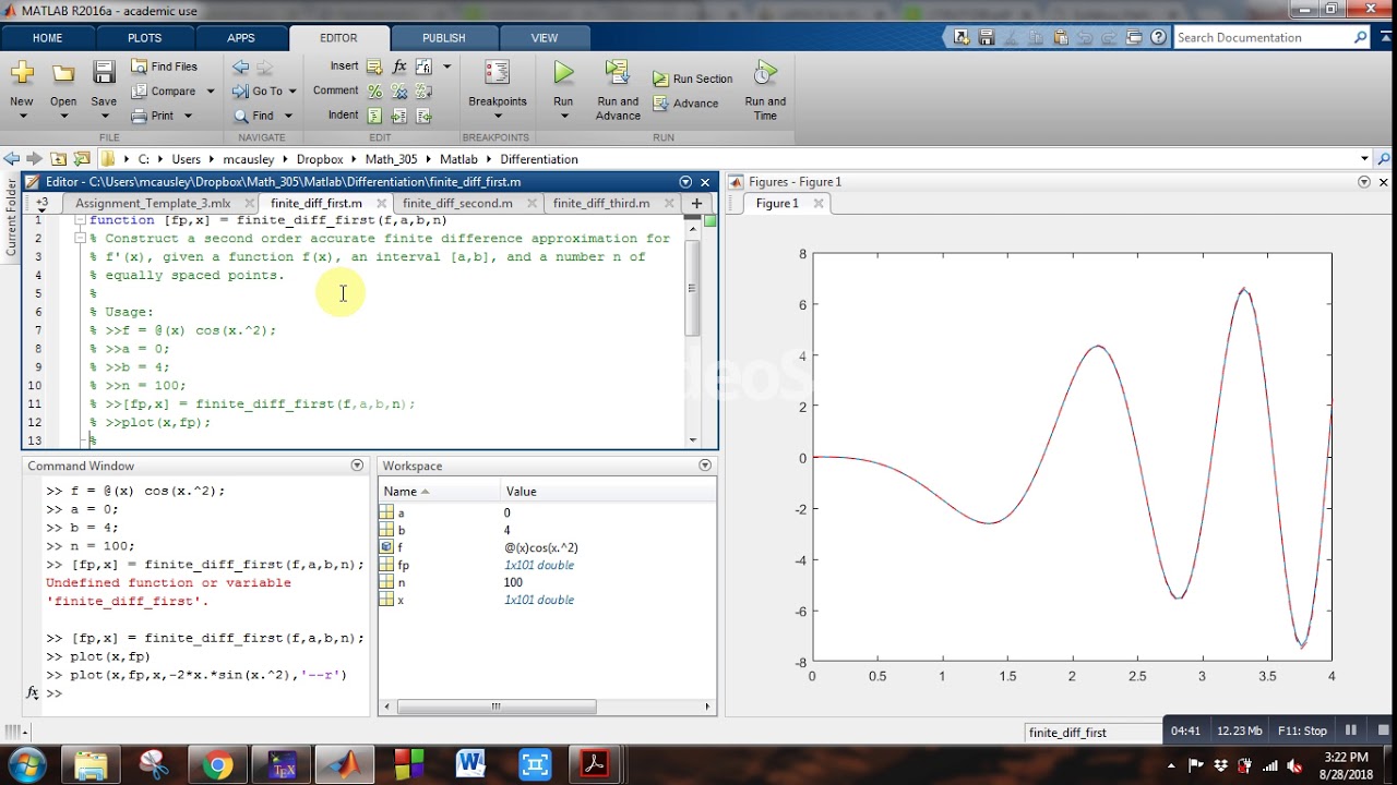 Matlab Intro Finite Diff