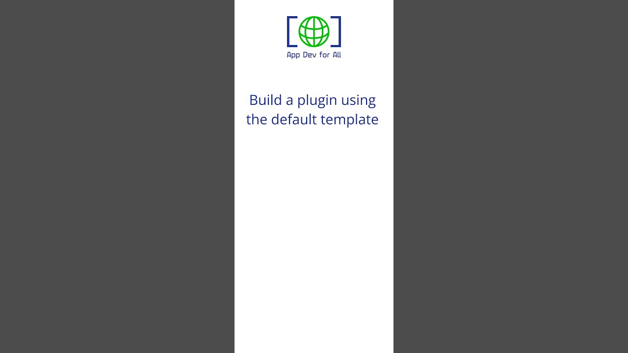 Build a plugin using the default template