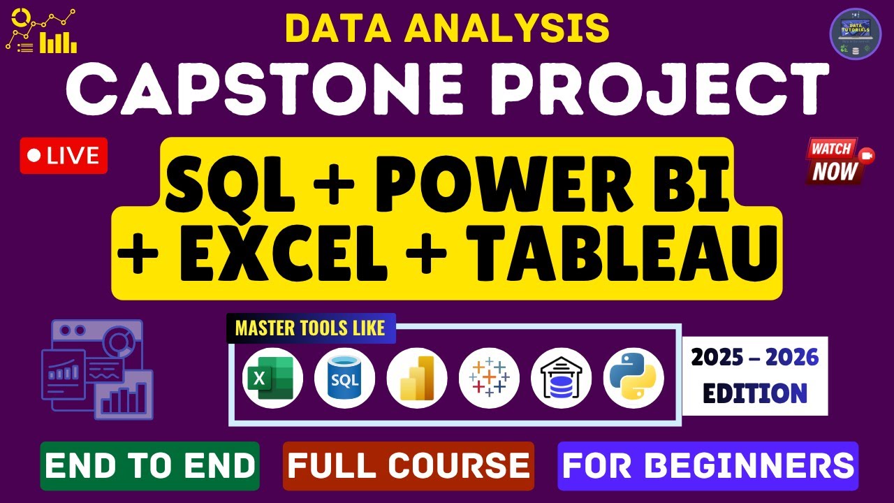 The ULTIMATE Data Analytics Capstone Project (2026) — Power BI + SQL + Excel + Tableau Masterclass