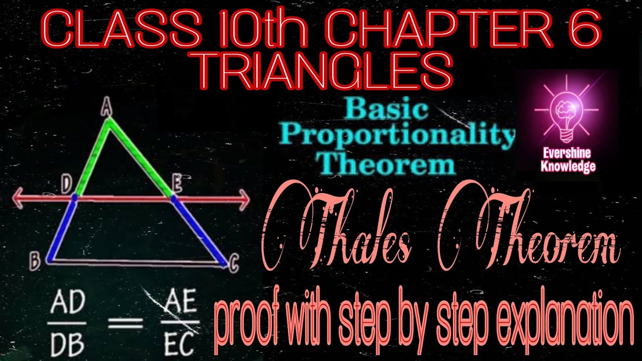 Theorem 6.1 - Basic Proportionality Theorem (BPT)Chapter 6 Class 10 Math
