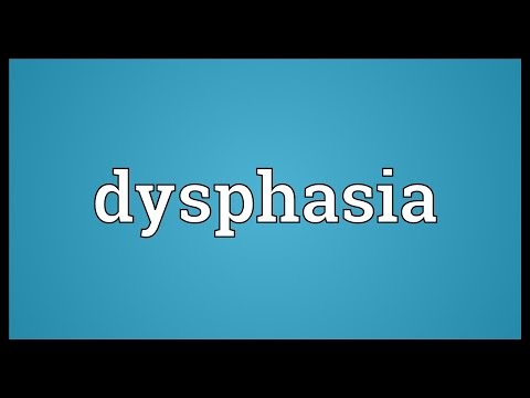 Dysphasia Meaning
