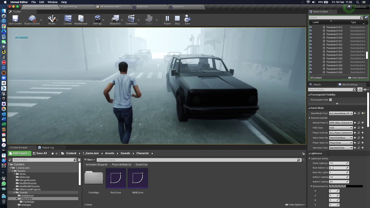 Unreal Engine (Tutorial) - Footsteps Part 2 (Speed & Volume)