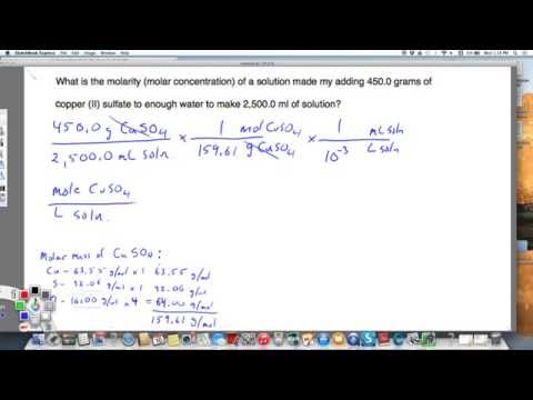 Calculating molar concentration