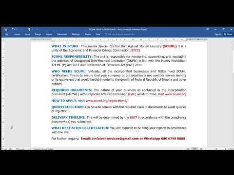 SCUML REGISTRATION GUIDE