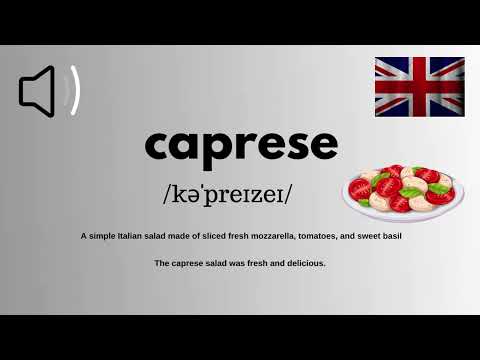 How to Pronounce Caprese Correctly- English With Zee