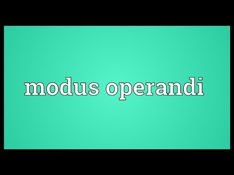 Modus operandi Meaning