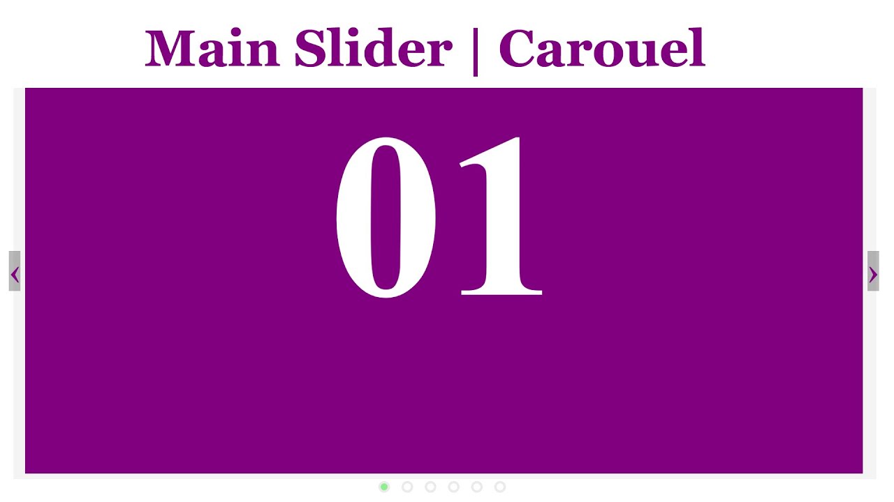 Main slider or carousel using css and vanilla javascript