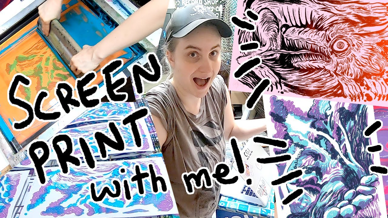SCREENPRINT WITH ME! Wolf + Landscape Posters!