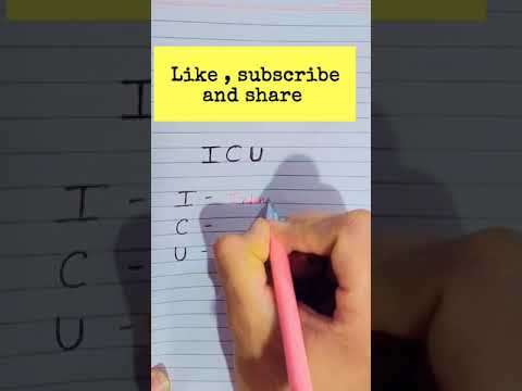 full form of ICU #speaking #vocabulary #learn #viral #new #words
