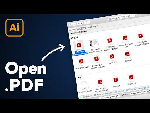 How to Open a PDF File in Illustrator