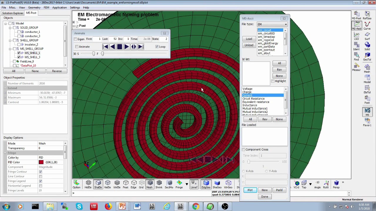 LS-DYNA EM: Tutorial for Metal forming application (Part III)