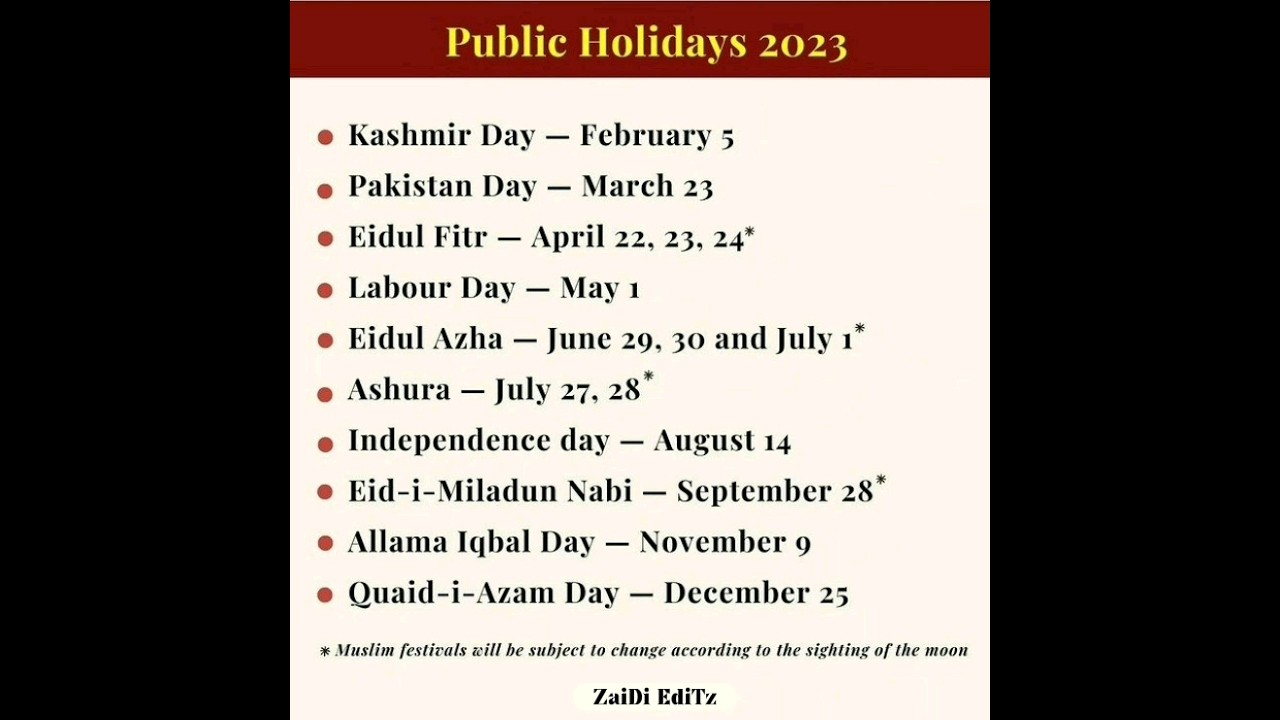 Public Holidays 2023 #shorts #youtubeshorts #viral