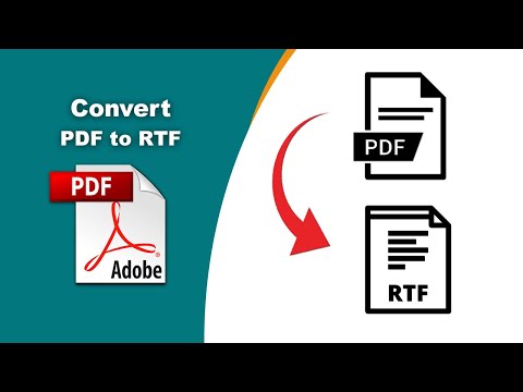 How to Convert PDF into Rich Text Format (RTF) (Export PDF) using Adobe Acrobat Pro DC