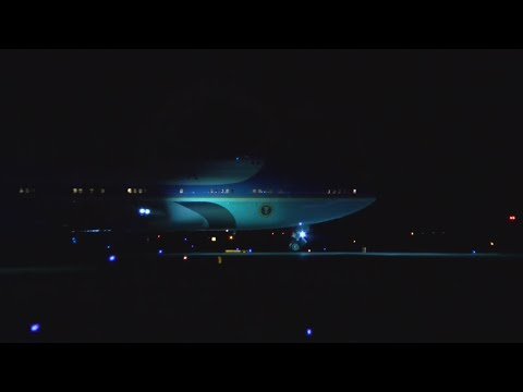 Air Force One departs Tri-Cities Airport