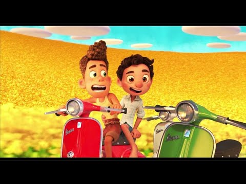 Alberto and Luca dream about Vespas scene #movieclip #luca