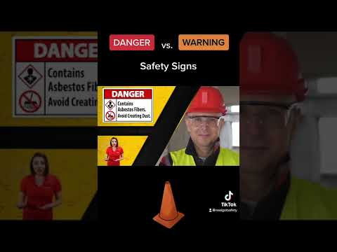 Types of safety signs and their colors. Danger vs. Warning.