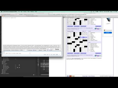 Using Crossword Cryptogram Solver to solve a crossword puzzle.